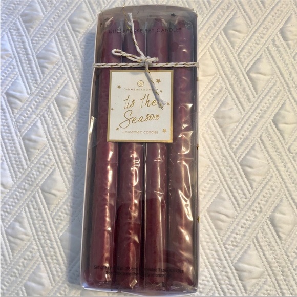 Chesapeake Bay | Accents | Chesapeake Bay Deep Red Taper Candle Ser ...